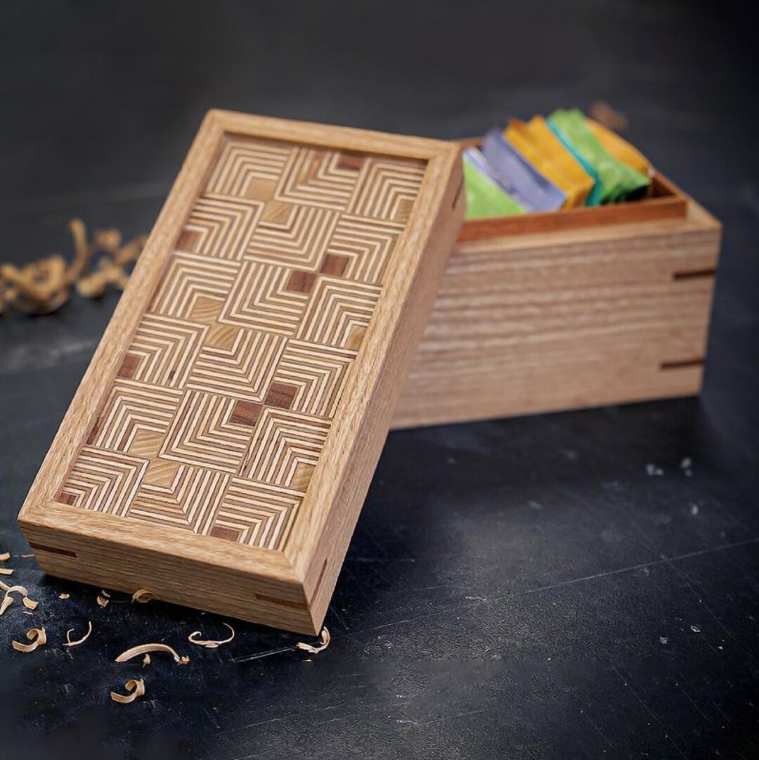 Digital Plans | Patterned Plywood Tea Box Plans - Etsy