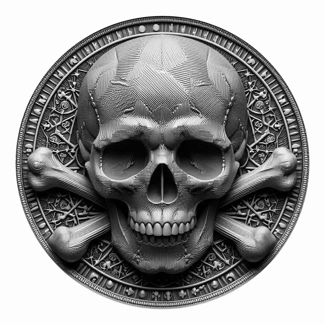 Skull Depth Map for Laser Engraving Lightburn - Etsy