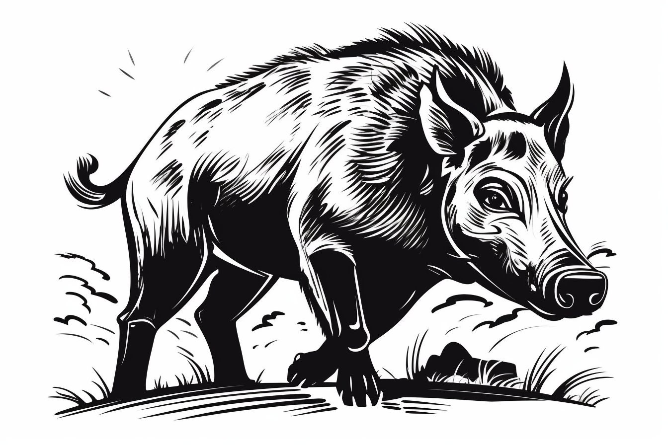 Angry Hog Pig Boar Clip Art Bundle - Etsy
