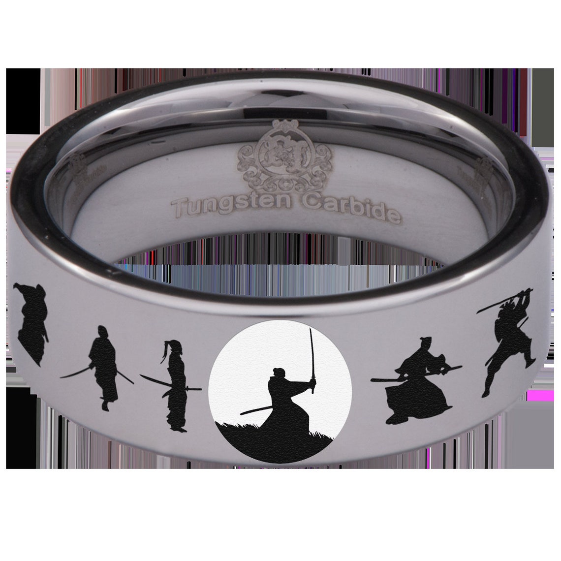 Samurai Custom Personalize Laser Engrave Tungsten Wedding Band Ring - Etsy