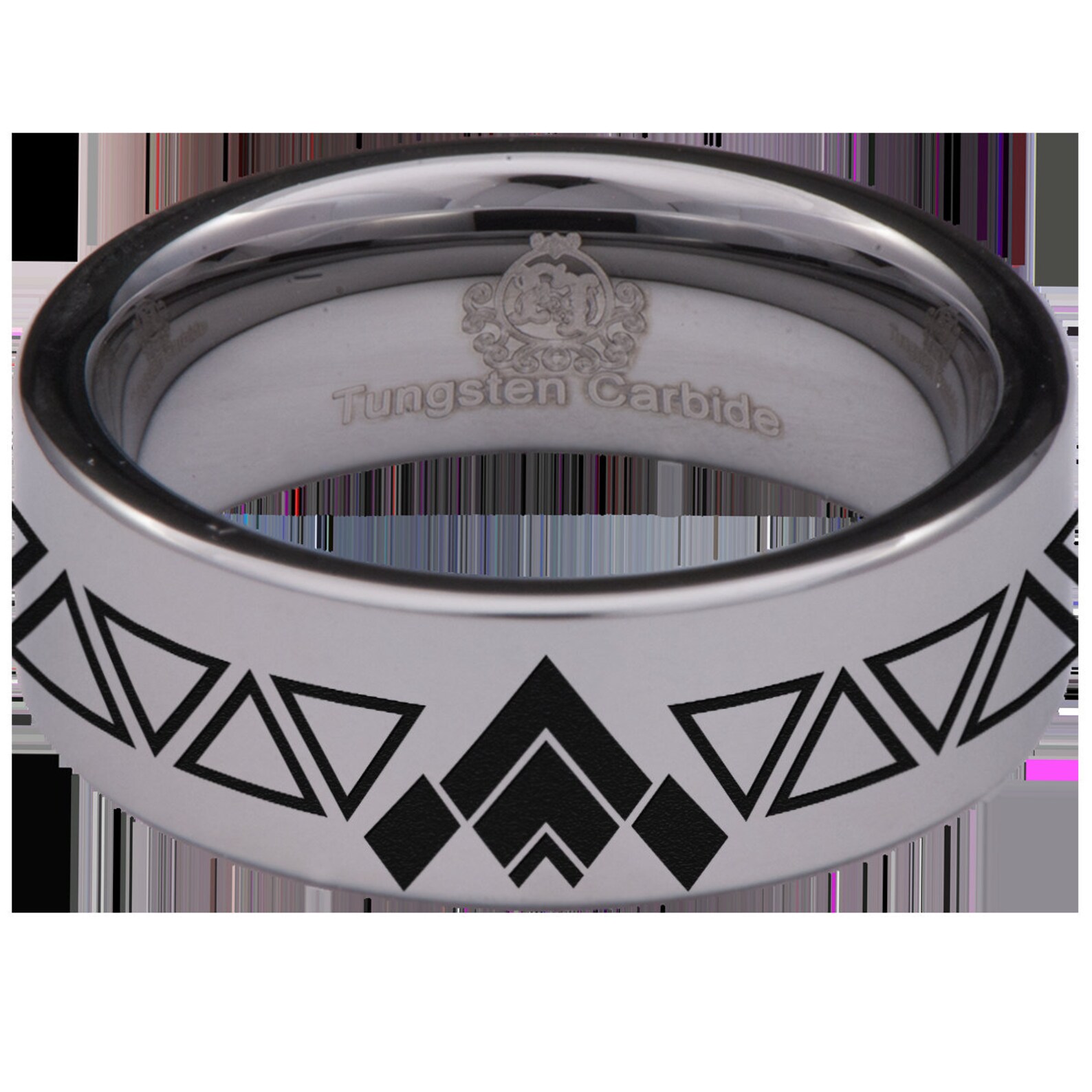 Triangle Custom Personalize Laser Engrave Tungsten Wedding Band Ring - Etsy