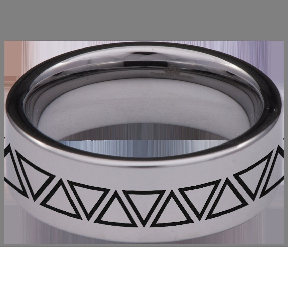 Triangle Custom Personalize Laser Engrave Tungsten Wedding Band Ring - Etsy