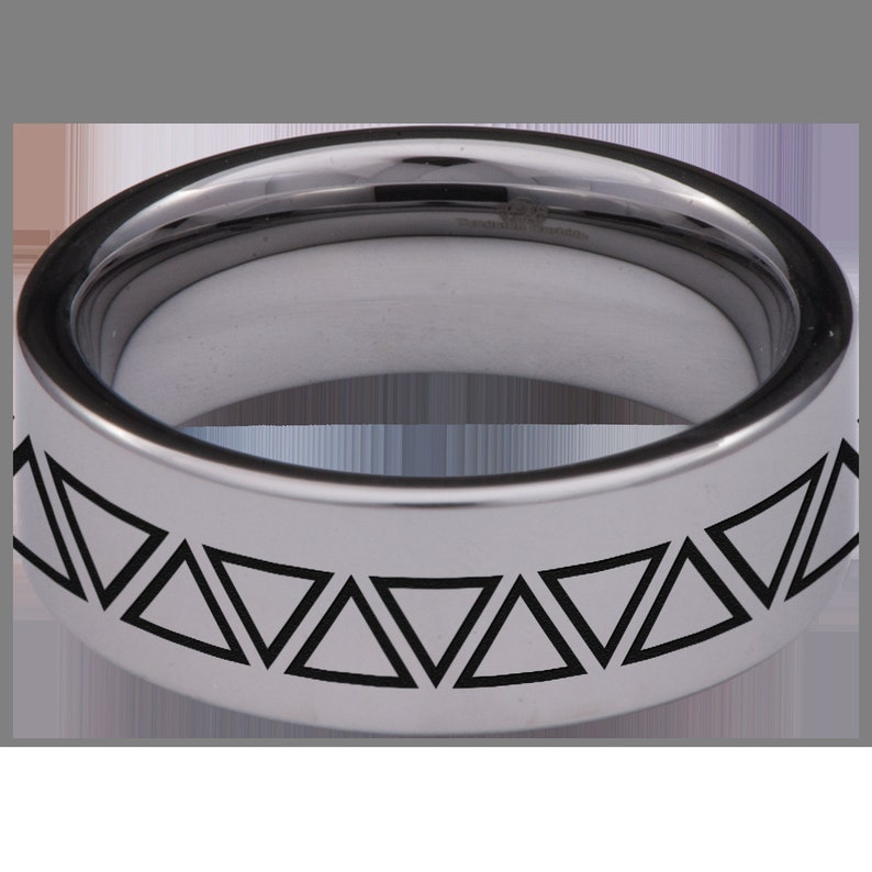 Triangle Custom Personalize Laser Engrave Tungsten Wedding Band Ring - Etsy