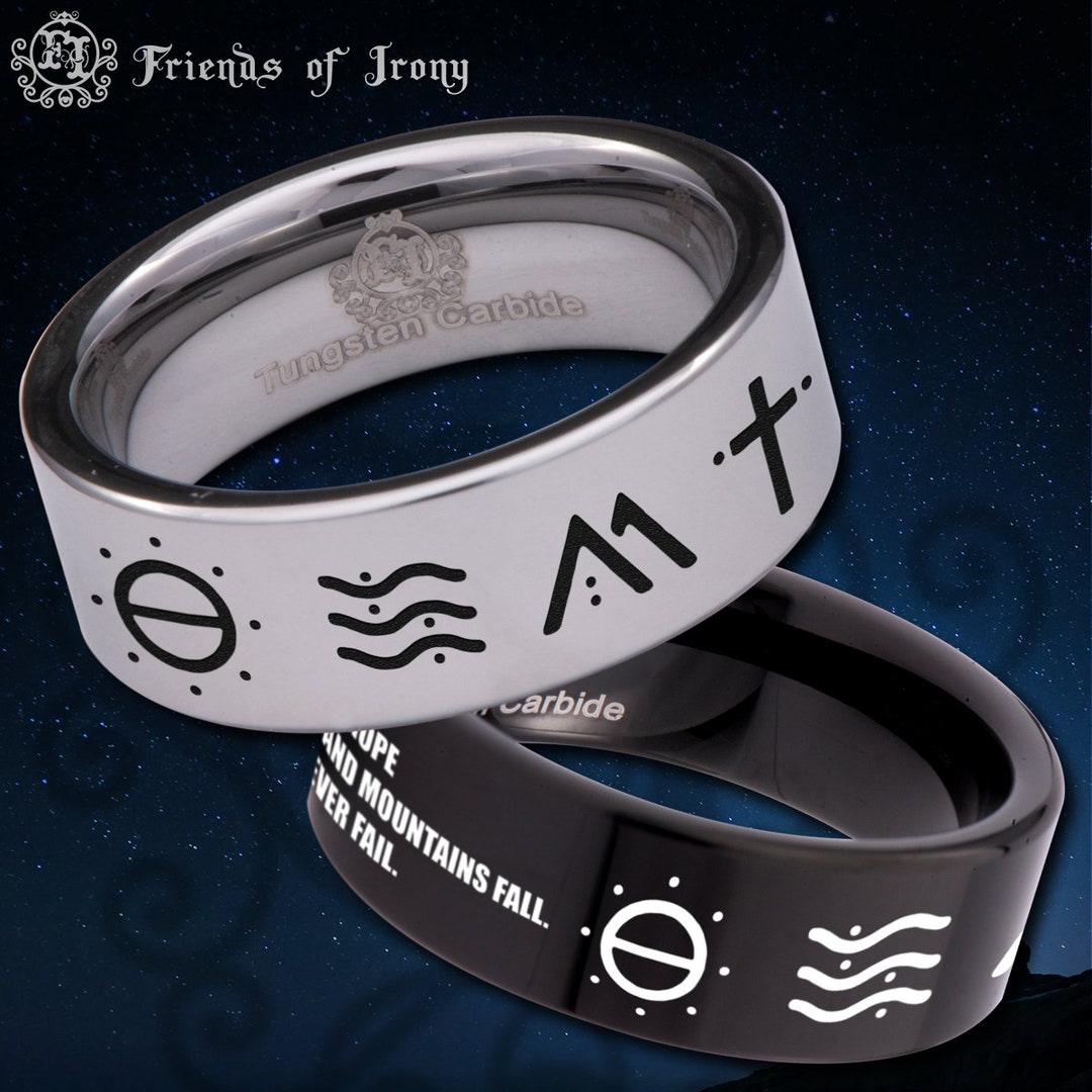 Hope Custom Personalize Laser Engrave Tungsten Wedding Band Ring - Etsy
