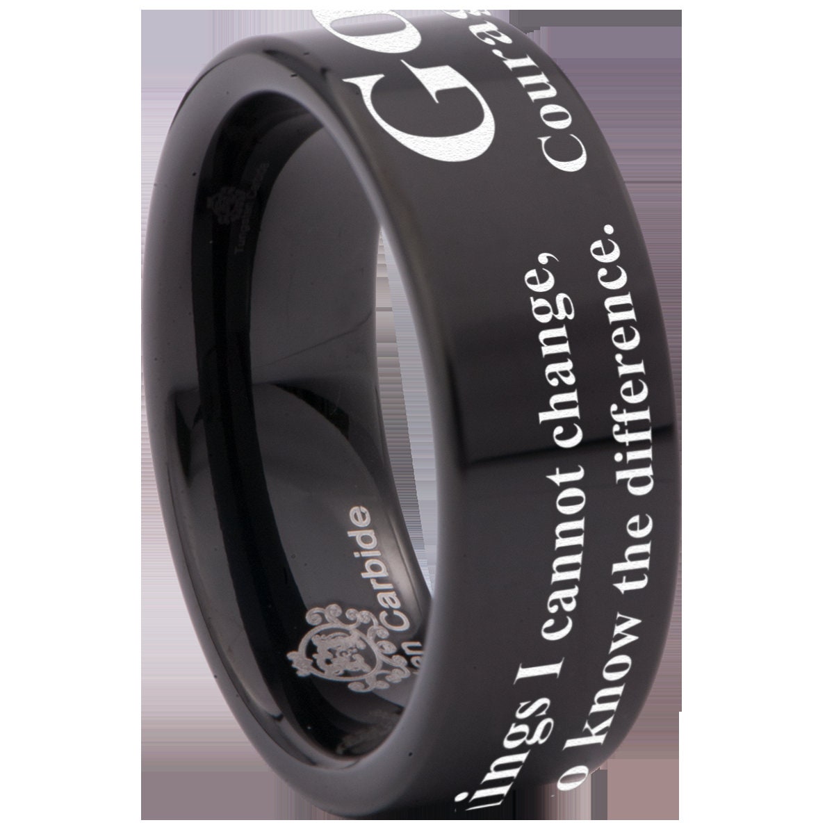 Serenity Prayer Tungsten Carbide Ring - Etsy