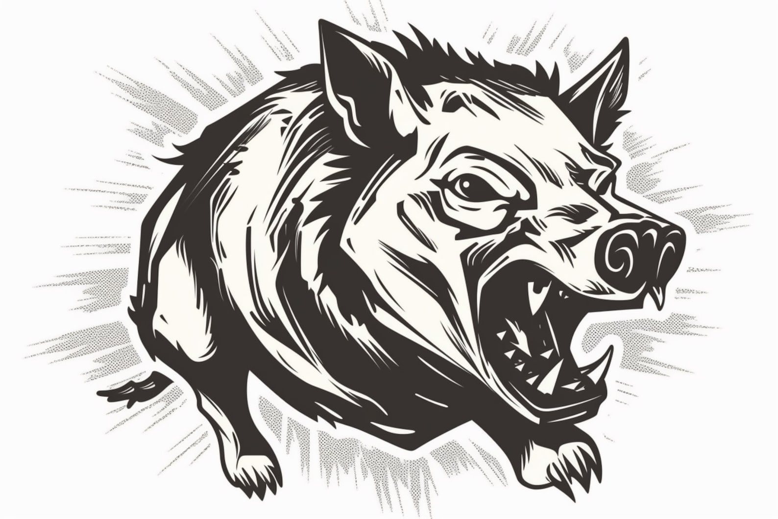 Angry Hog Pig Boar Clip Art Bundle - Etsy