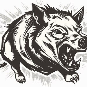 Angry Hog Pig Boar Clip Art Bundle - Etsy