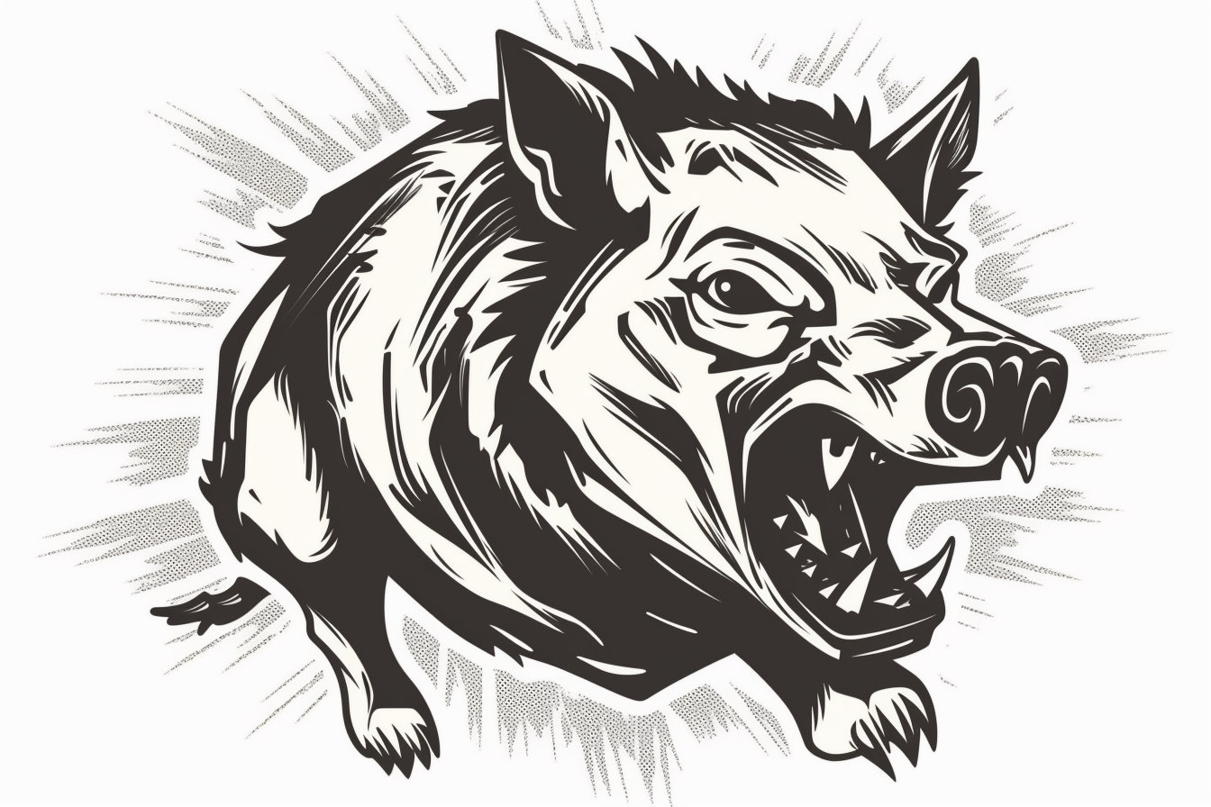 Angry Hog Pig Boar Clip Art Bundle - Etsy