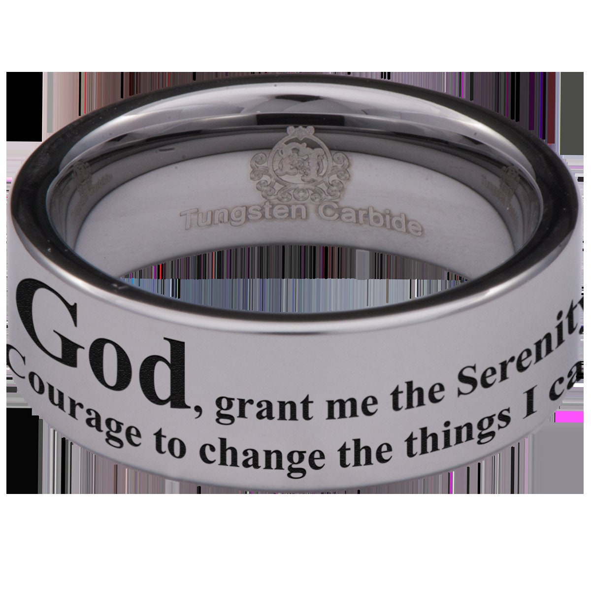Serenity Prayer Tungsten Carbide Ring - Etsy