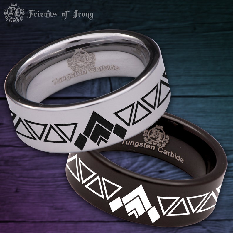 Triangle Custom Personalize Laser Engrave Tungsten Wedding Band Ring - Etsy