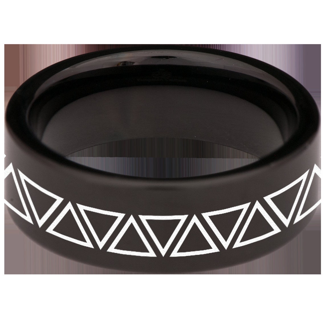 Triangle Custom Personalize Laser Engrave Tungsten Wedding Band Ring - Etsy