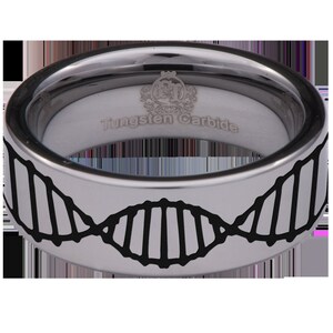 DNA Custom Personalize Laser Engrave Tungsten Wedding Band Ring - Etsy