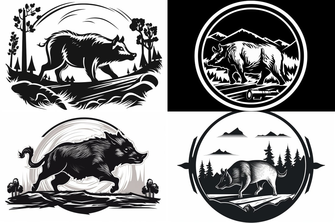 Hog Boar Scene Bundle - Etsy