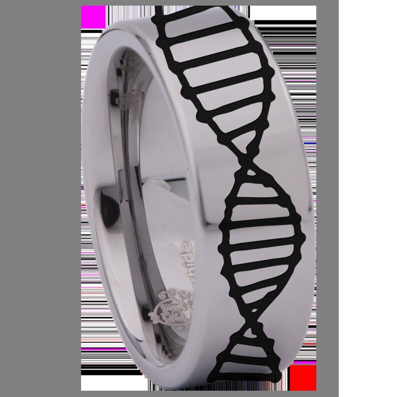 DNA Custom Personalize Laser Engrave Tungsten Wedding Band Ring - Etsy