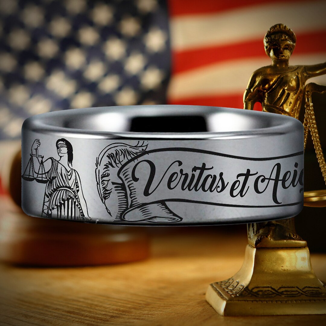Lawyer Custom Personalize Laser Engrave Tungsten Wedding Band Ring - Etsy