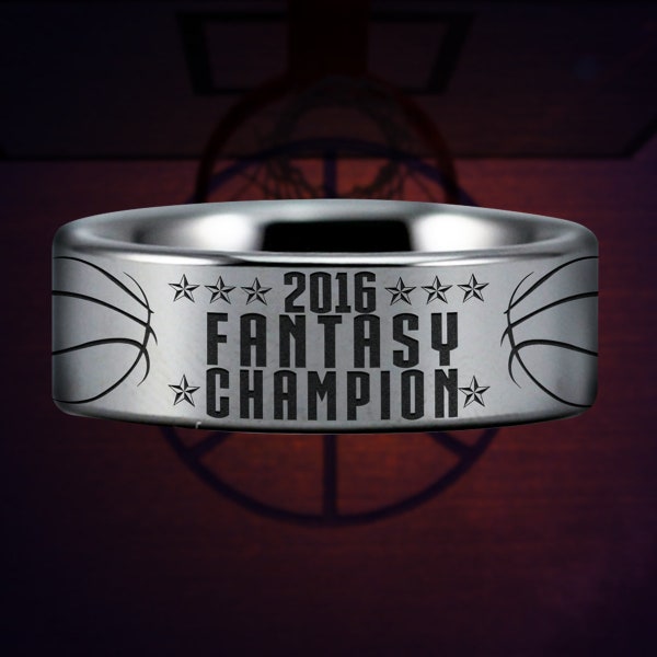 Fantasy Basketball Champion Ring - Etsy
