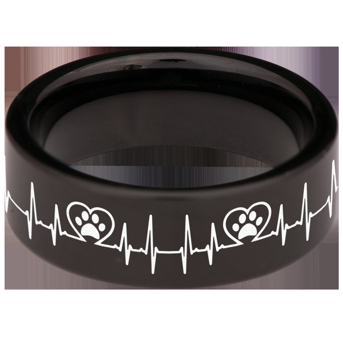 Dog Paw Heart Lifeline Custom Personalize Laser Engrave Tungsten ...