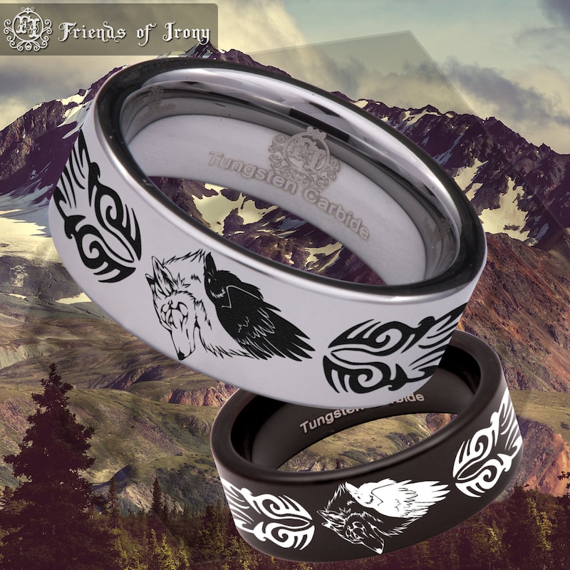 Wolf Wedding Band - Etsy