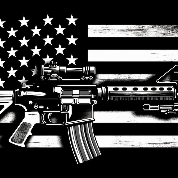 Ar 15 American Flag - Etsy