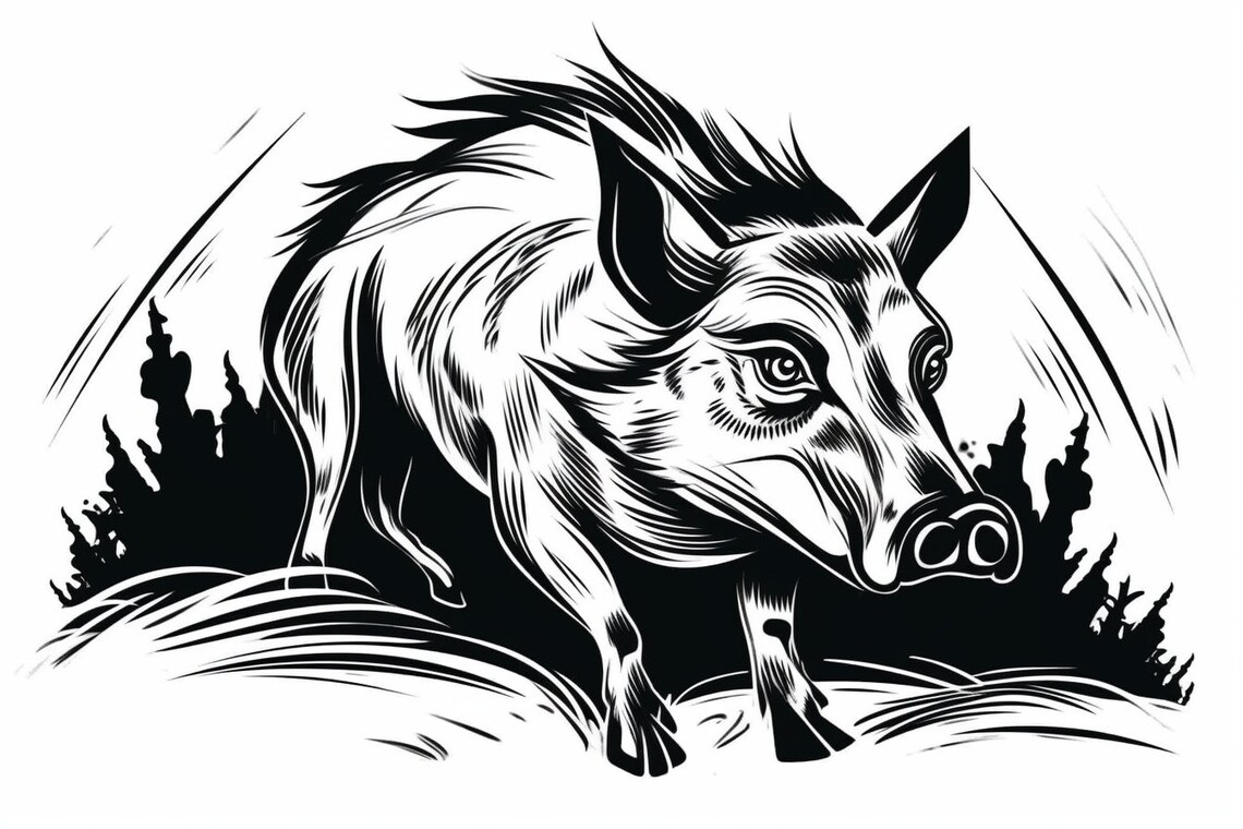 Angry Hog Pig Boar Clip Art Bundle - Etsy