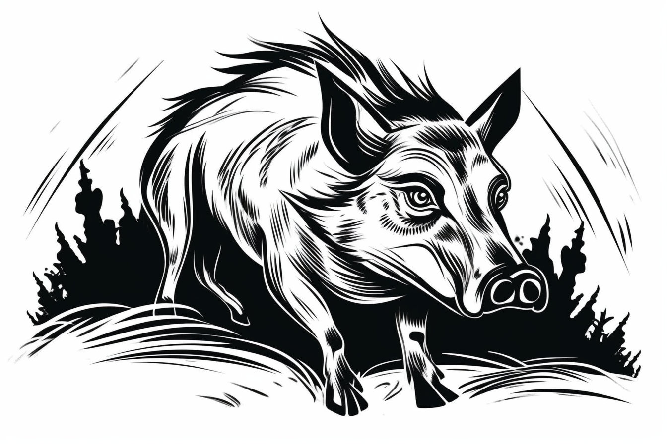 Angry Hog Pig Boar Clip Art Bundle - Etsy