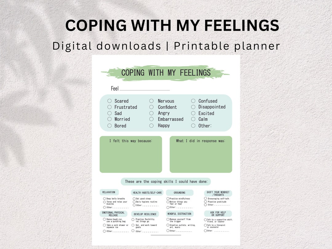 Coping With My Feelings, Therapy Worksheets, Therapy Resources ...
