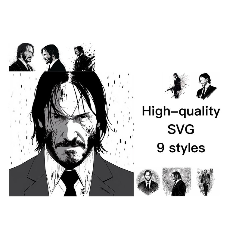 John Wick Vector Art Idol Art SVG Digital Download - Etsy