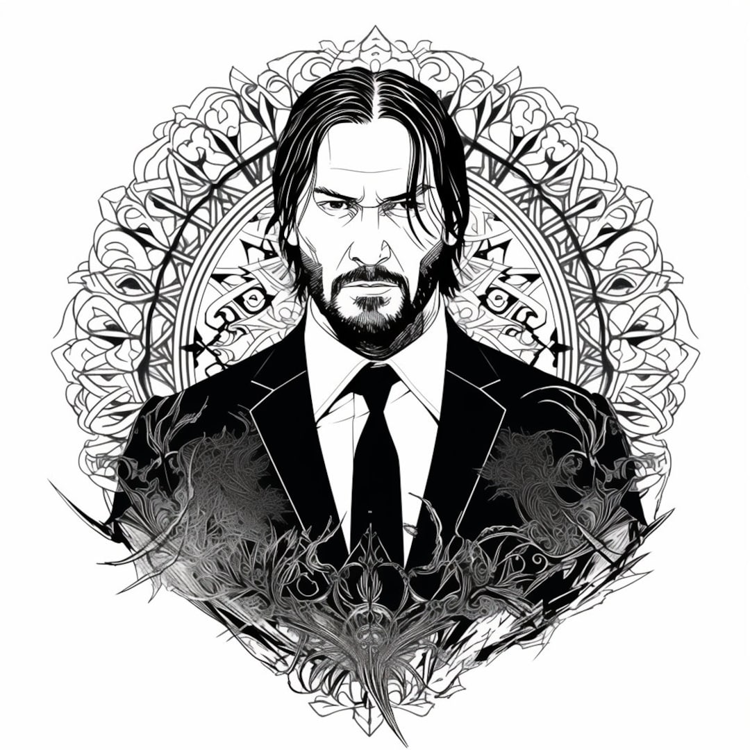 John Wick Vector Art SVG - Etsy