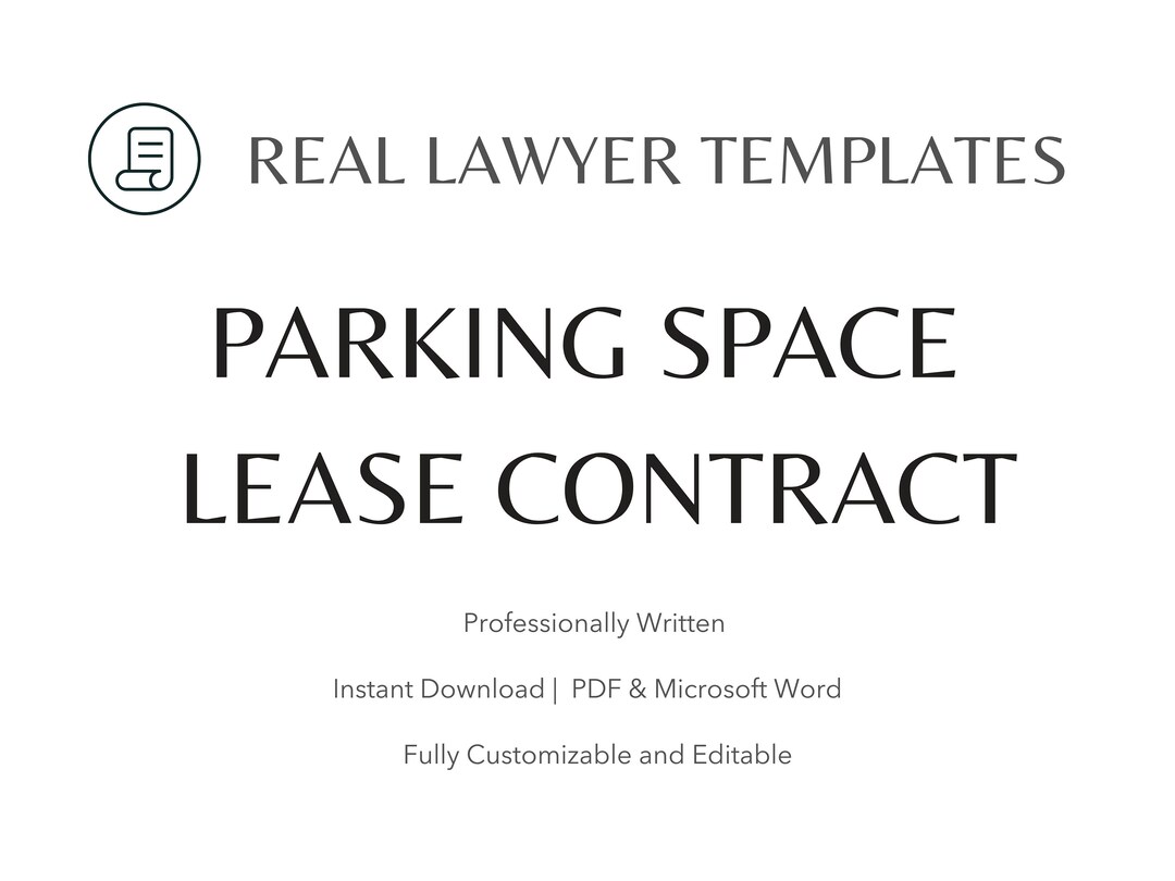 Parking Space Lease Contract Template Parking Spot Rental Agreement ...