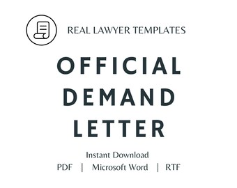 Editable Demand Letter Template - Etsy