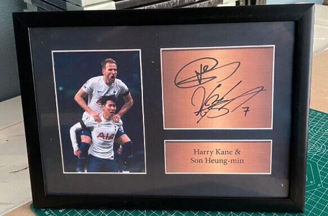 Harry Kane & Son Heung-min A4 Signed Print Poster Memorabilia Framed - Etsy