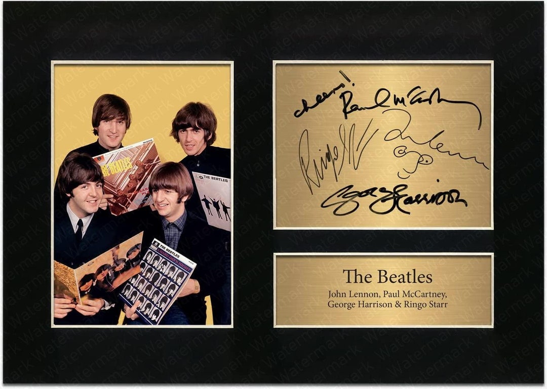 The Beatles Signed Limited Edition Pre Printed Memorabilia Photo ...