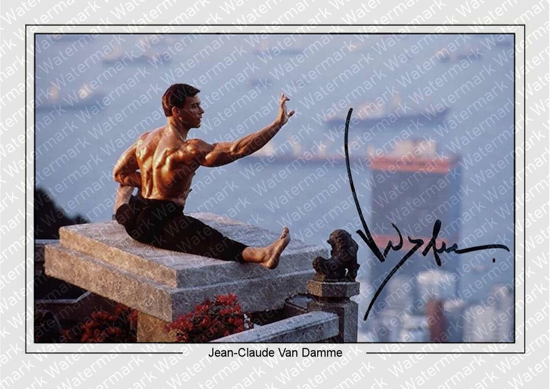 0076 Jean Claude Van Damme A4 Signed Limited Edition Pre Printed ...