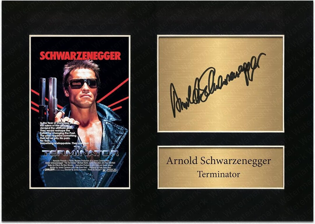 Arnold Schwarzenegger the Terminator Signed Limited Edition Pre Printed ...