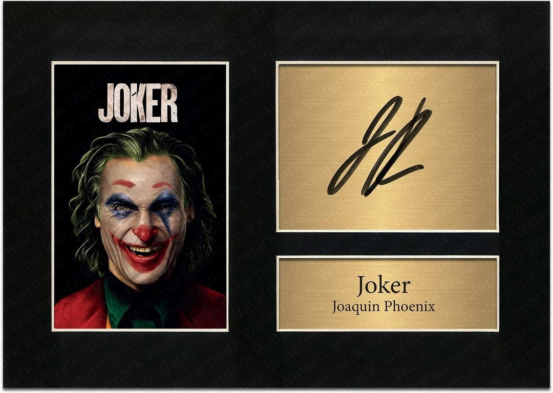 Joker Autograph Joaquin Phoenix Movie Fans Signed Limited Edition Pre ...