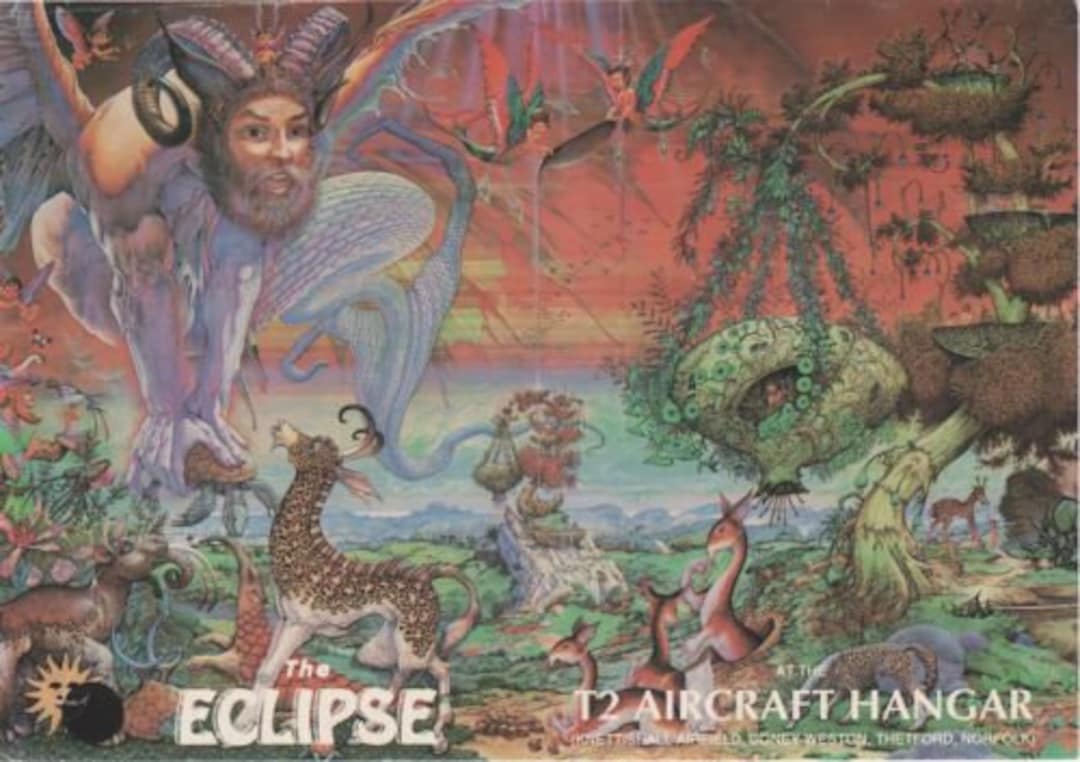 Eclipse Rave Flyer at the T2 Aircraft Hanger A4 Poster - Etsy