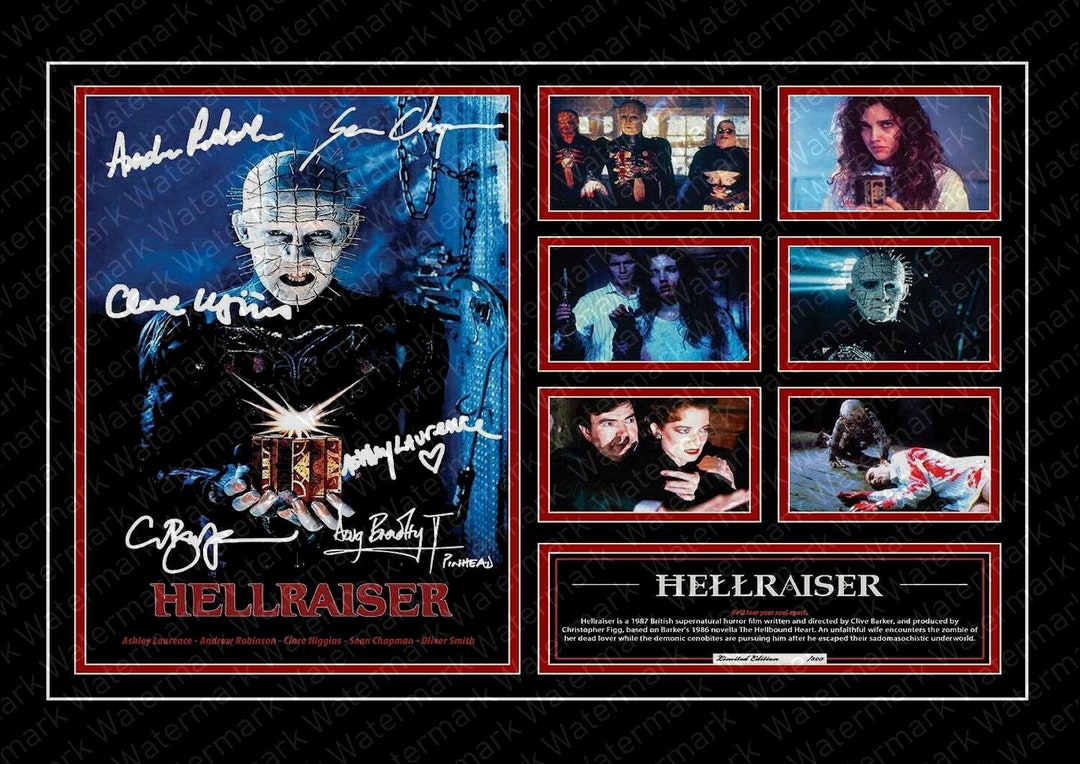 00271 Hellraiser (1987) Clive Barker A4 Signed Limited Edition Pre Printed Memorabilia Photo ...