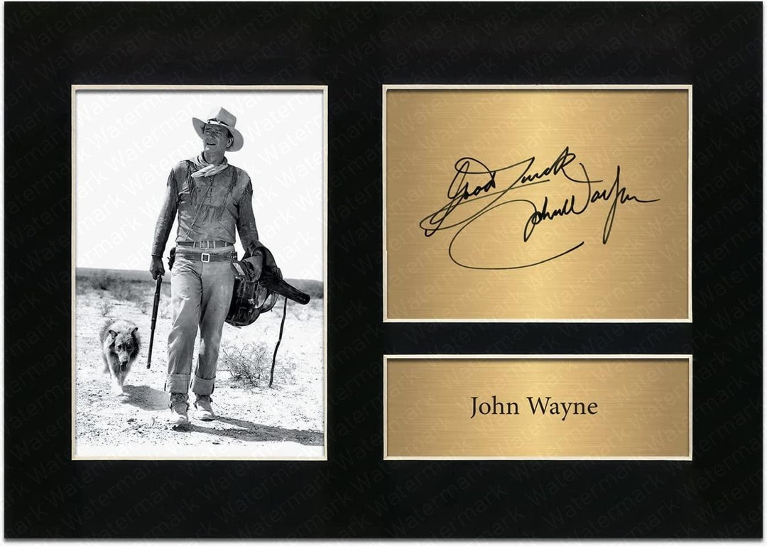 John Wayne Memorabilia Signed Limited Edition Pre Printed - Etsy UK