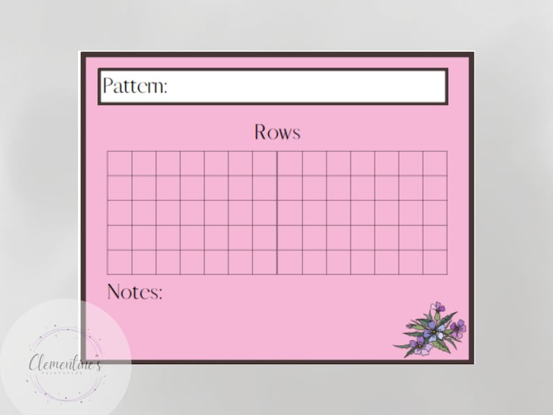 Knitting Row Tracker, Knitting Notes, Knitting Pages, Knitting ...