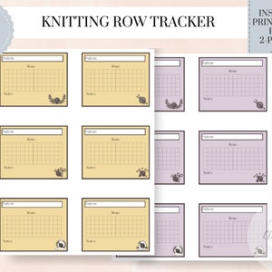 Knitting Row Tracker, Knitting Notes, Knitting Pages, Knitting ...