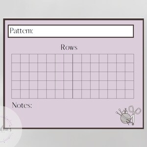 Knitting Row Tracker, Knitting Notes, Knitting Pages, Knitting ...