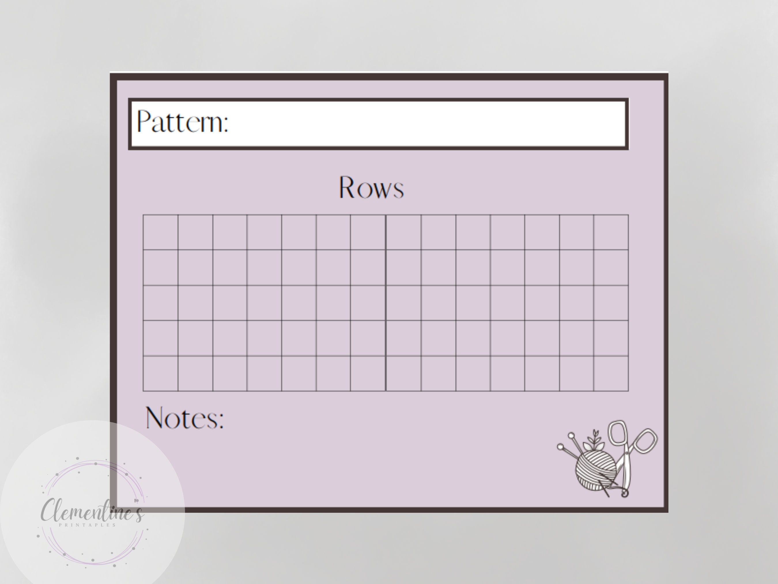 Knitting Row Tracker, Knitting Notes, Knitting Pages, Knitting ...