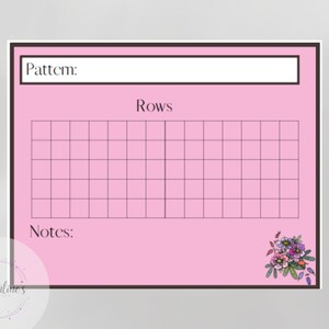 Knitting Row Tracker, Knitting Notes, Knitting Pages, Knitting ...