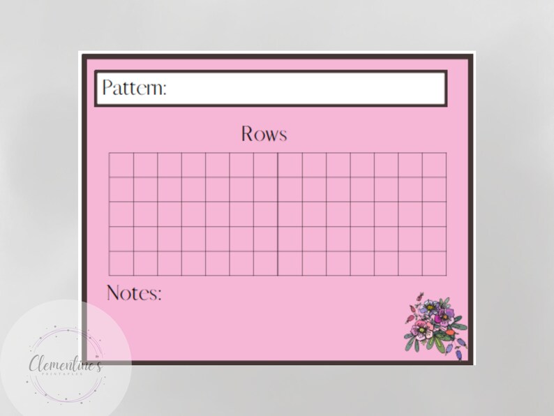 Knitting Row Tracker, Knitting Notes, Knitting Pages, Knitting ...