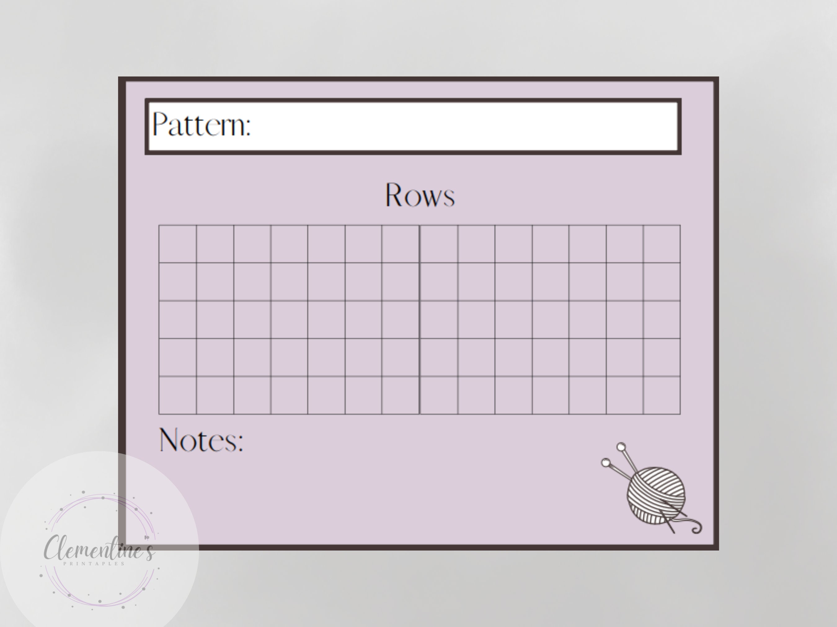Knitting Row Tracker, Knitting Notes, Knitting Pages, Knitting ...