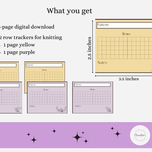 Knitting Row Tracker, Knitting Notes, Knitting Pages, Knitting ...