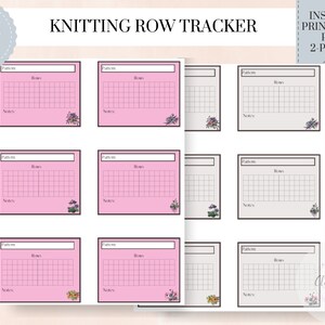 Knitting Row Tracker, Knitting Notes, Knitting Pages, Knitting ...