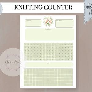 Knitting Row Tracker, Knitting Notes, Knitting Pages, Knitting ...