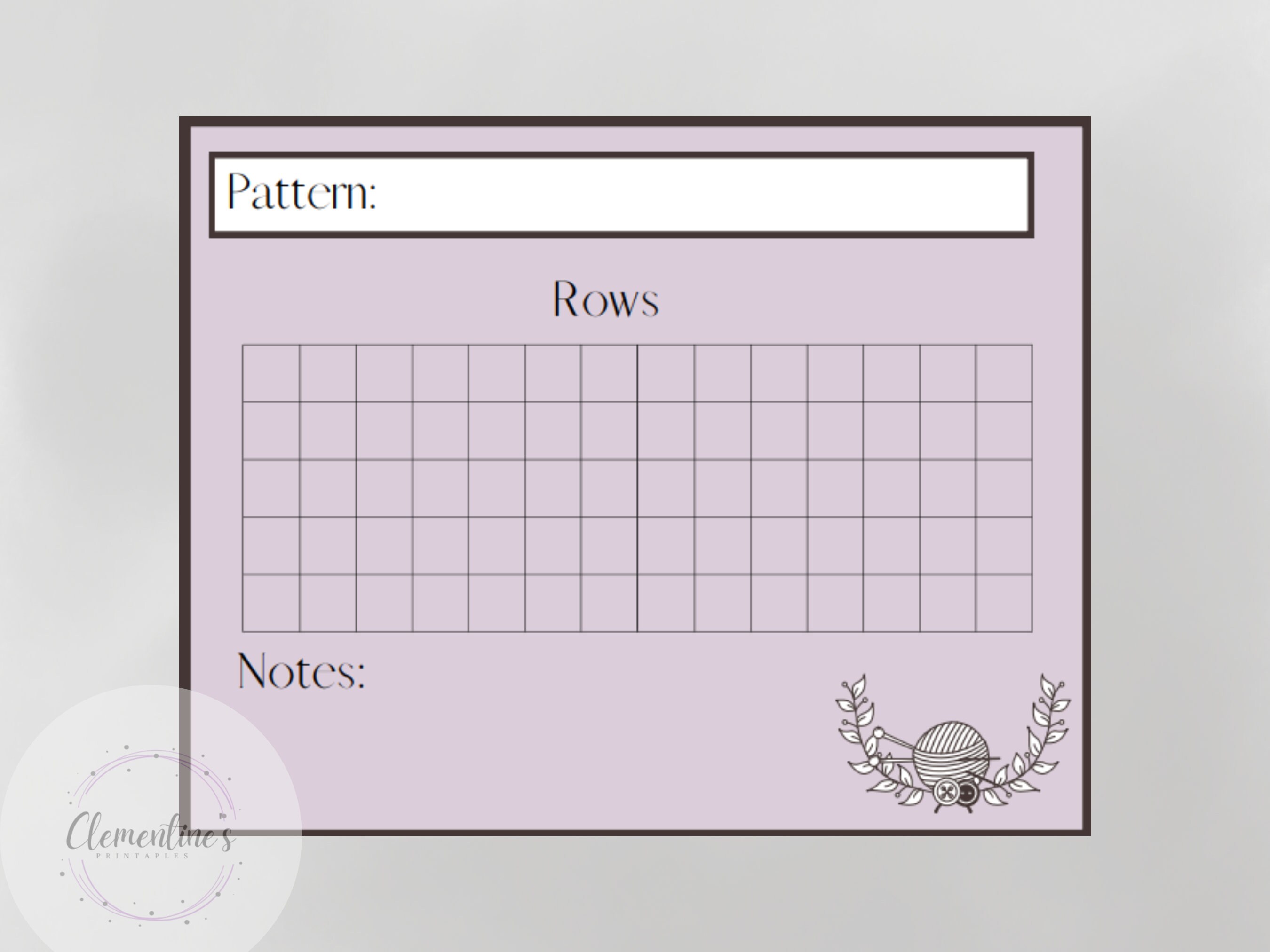 Knitting Row Tracker, Knitting Notes, Knitting Pages, Knitting ...