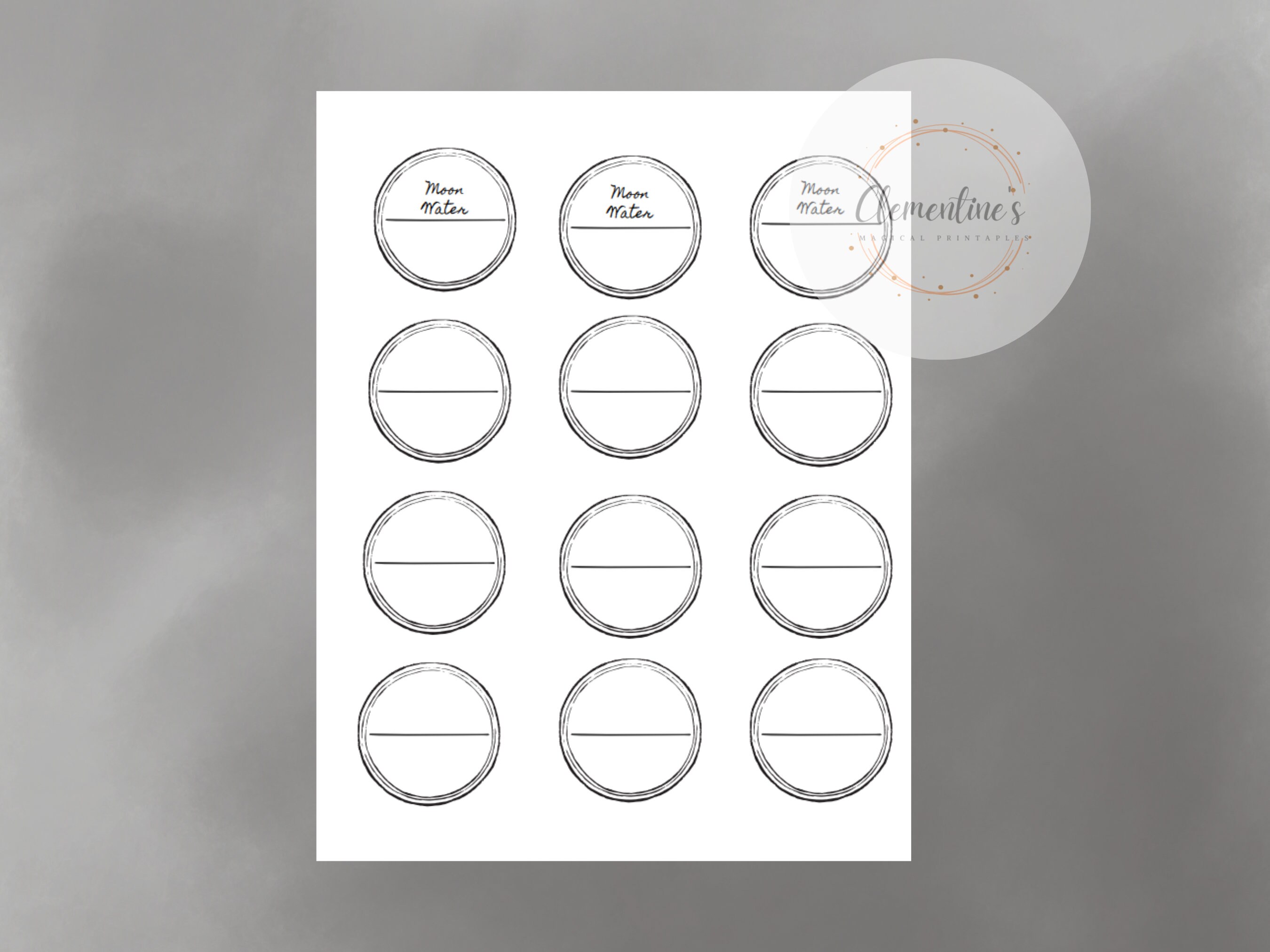Moon Water Label, Moon Water, Full Moon, Magical Waters, Printable ...